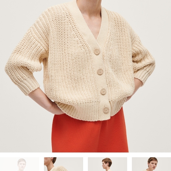 Babaa | Sweaters | Babaa Womens Rib Cotton Cardigan Cream | Poshmark
